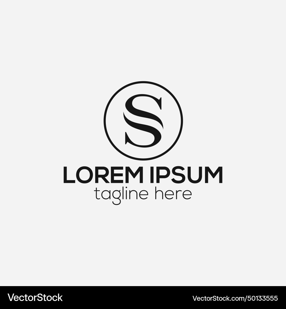 Ss letter monogram corporate logo design Vector Image