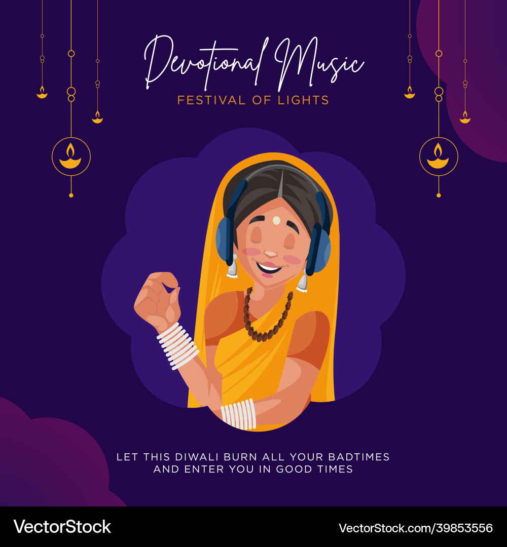 Banner design of devotional music – Royalty-Free Vector | VectorStock
