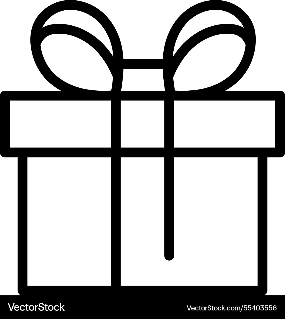 Birthday gift icon logo design template isolated Vector Image