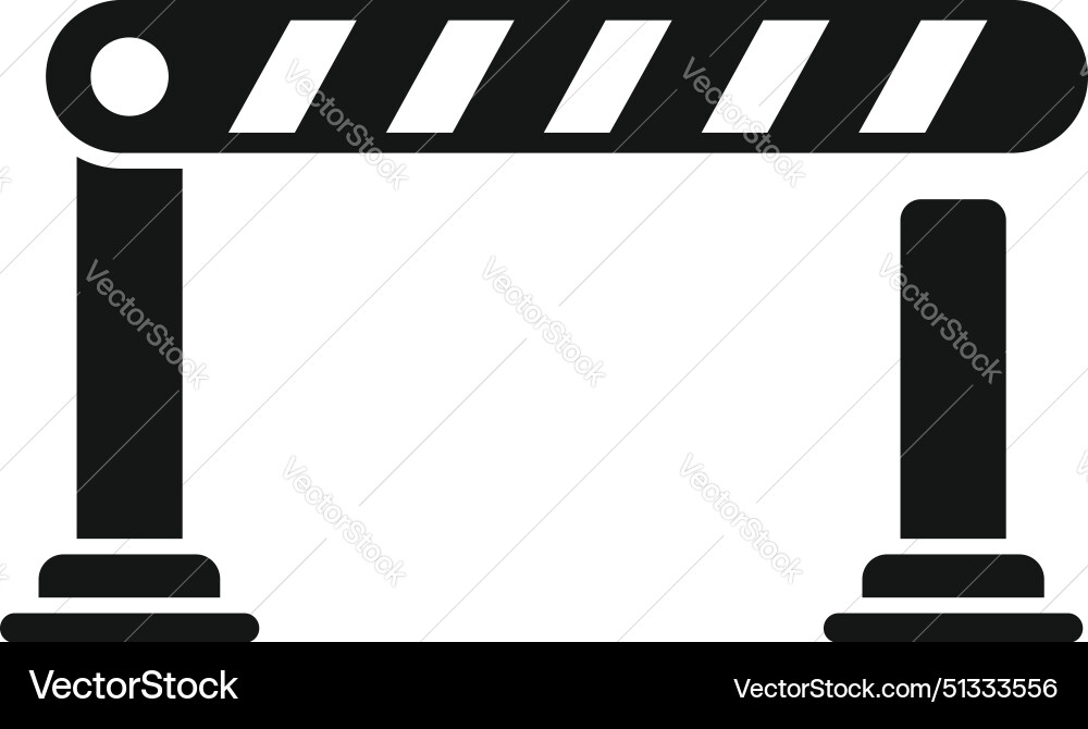 Black and white caution barrier icon Royalty Free Vector