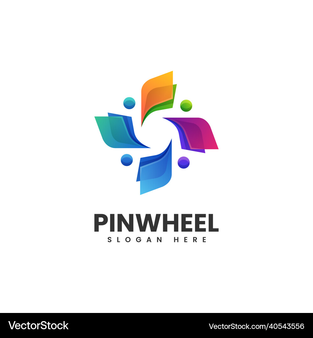Colorful Pinwheel Logo Royalty Free Vector Image