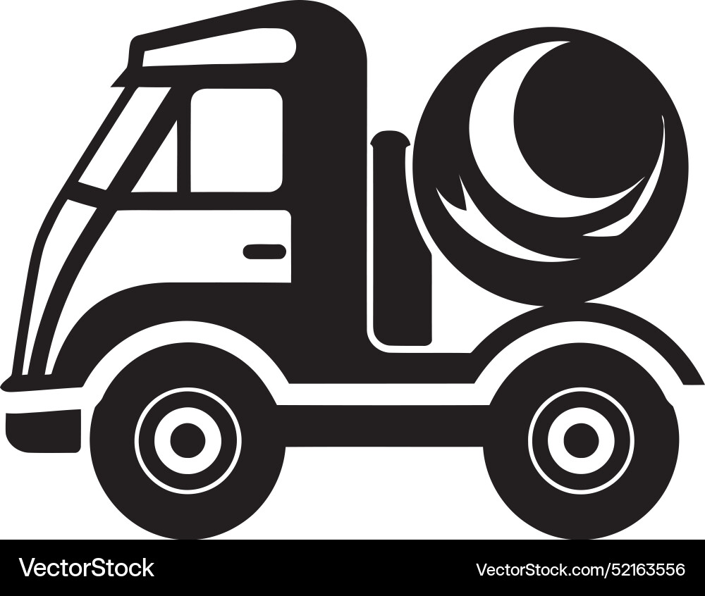 Concrete mixing at workurban growth Royalty Free Vector