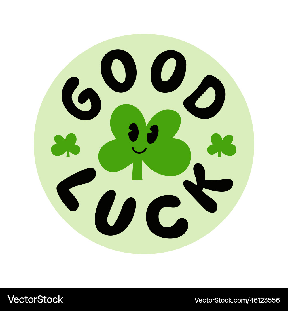 Good Luck Stamp - Wishes & Greetings Vector Image