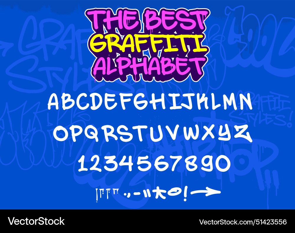 Graffiti alphabet Royalty Free Vector Image - VectorStock