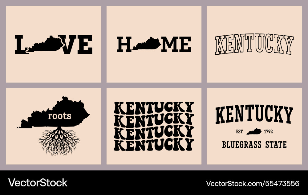 Kentucky state t shirt design Royalty Free Vector Image