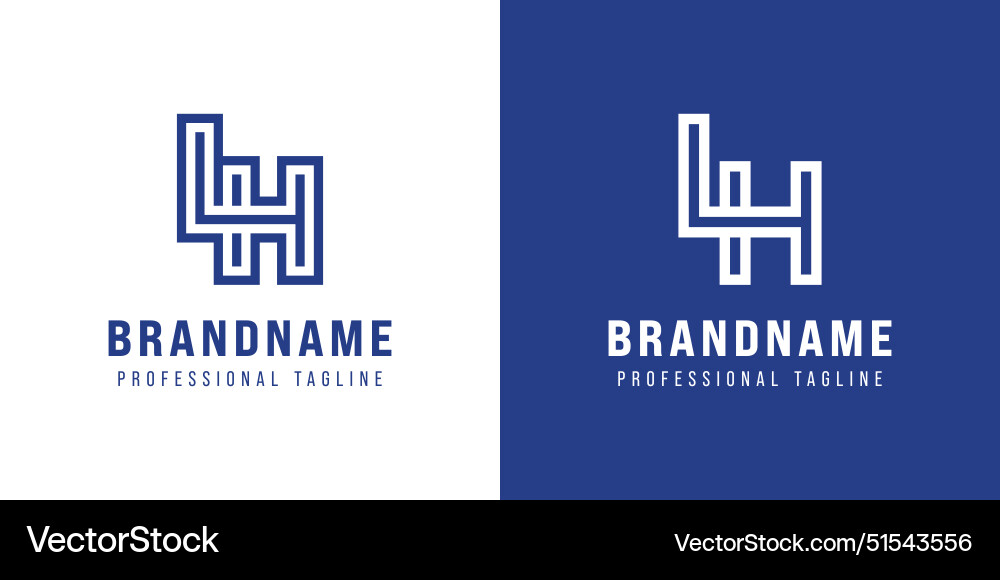 Letters lh monogram logo suitable for any Vector Image