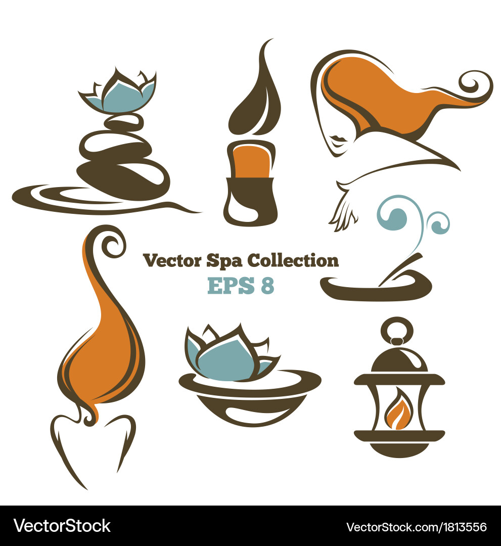 Spa collection Royalty Free Vector Image - VectorStock