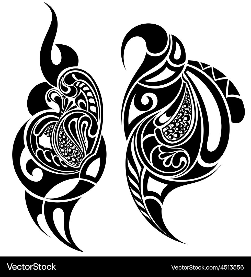 Tattoo elements Royalty Free Vector Image - VectorStock