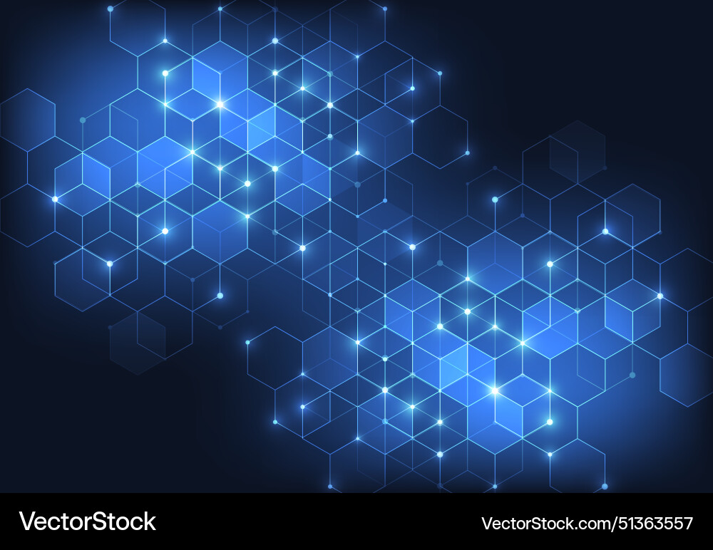 Abstract science template technology lines Vector Image