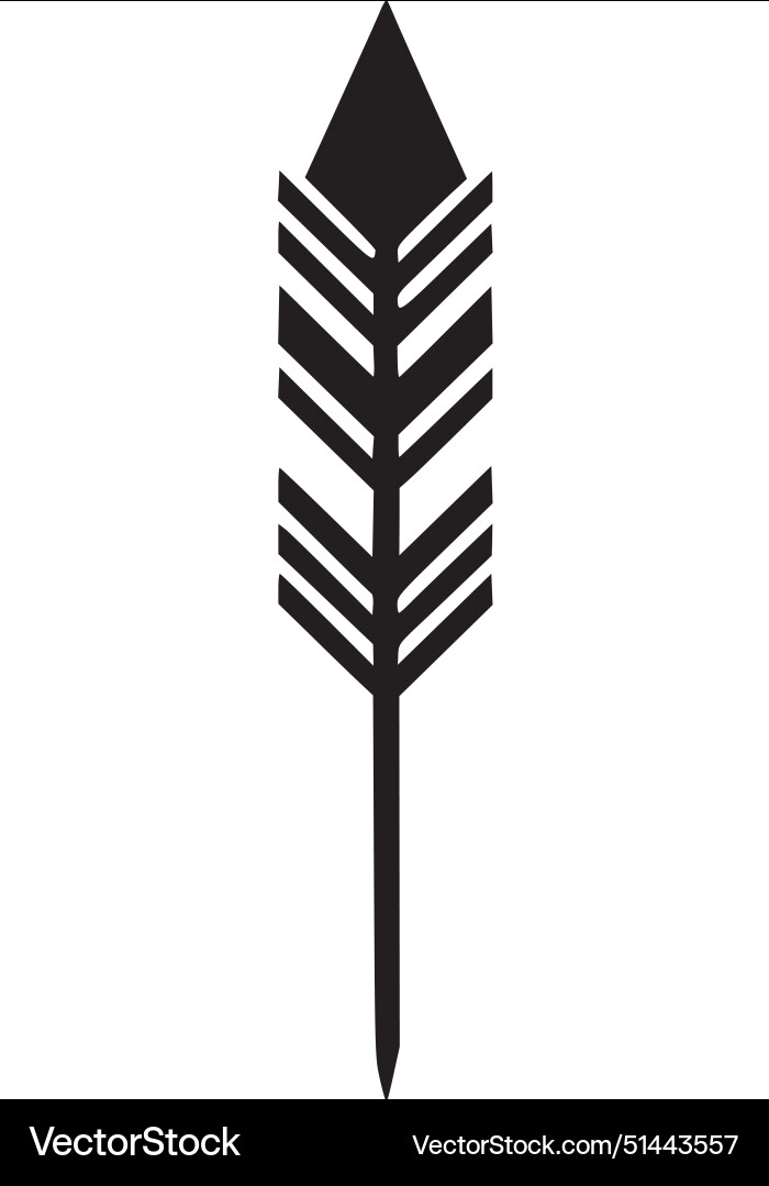 Arrow - minimalist and flat logo Royalty Free Vector Image