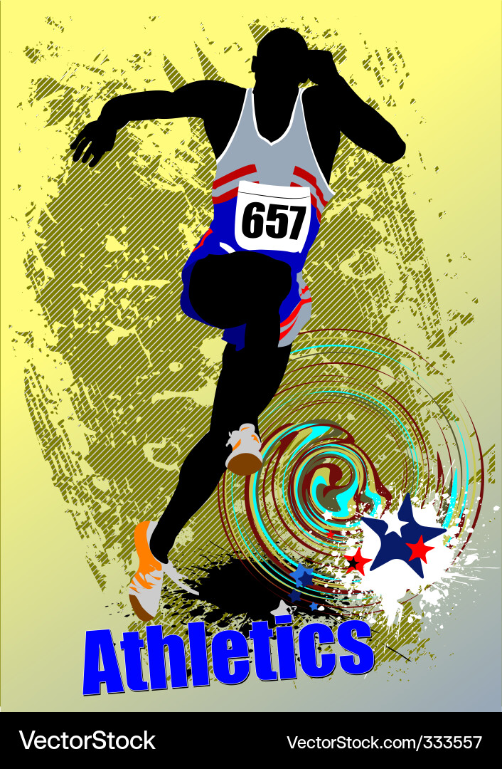 Athletics poster Royalty Free Vector Image - VectorStock
