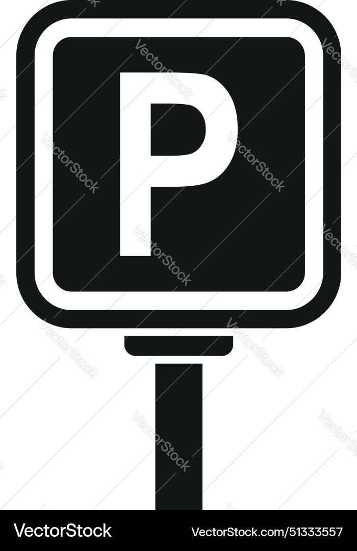 Black and white parking sign isolated Royalty Free Vector