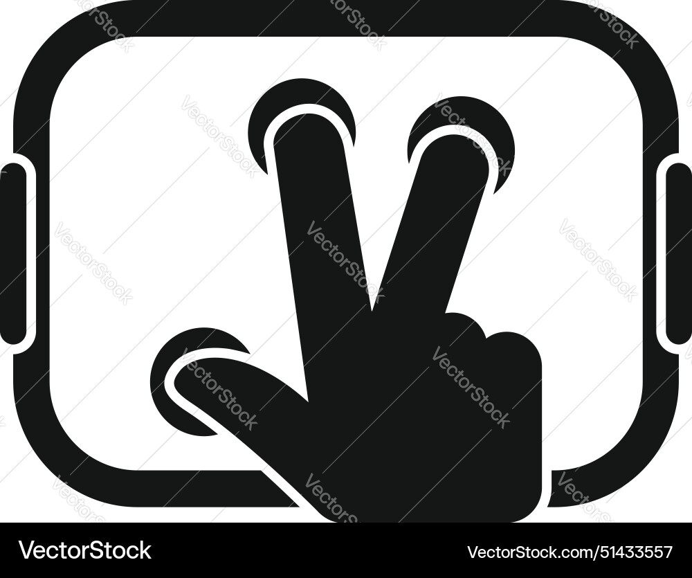 Black hand gesture icon on white background Vector Image