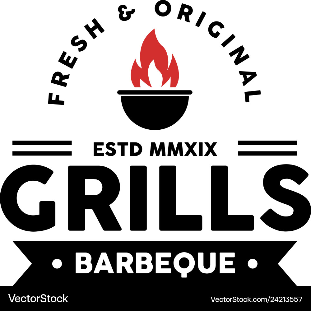 Grills logo design inspiration Royalty Free Vector Image