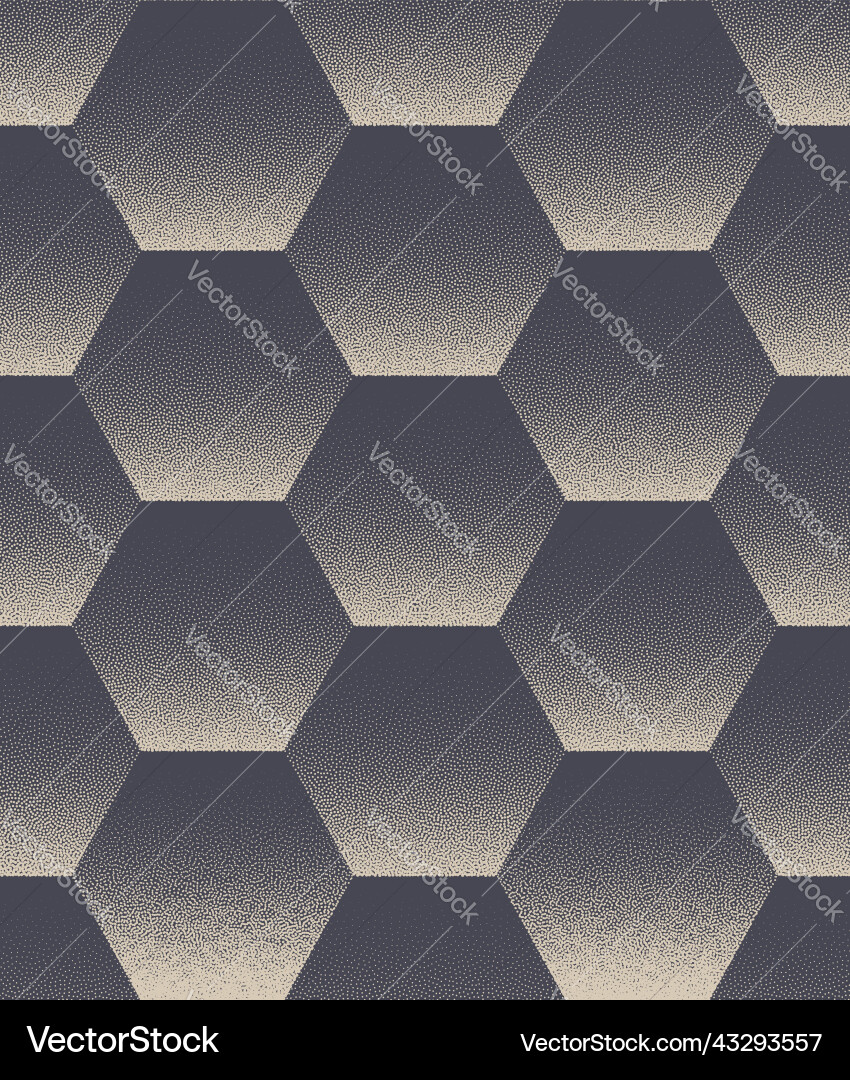 Honeycomb grid structure seamless pattern grainy Vector Image