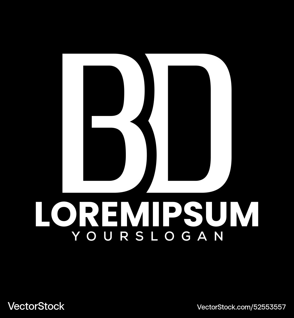 Letter b d icon logo design Royalty Free Vector Image