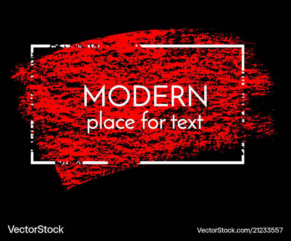 Red chalk paint ink brush stroke Royalty Free Vector Image