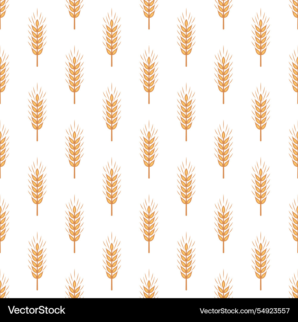 Seamless pattern with agriculture wheat Royalty Free Vector