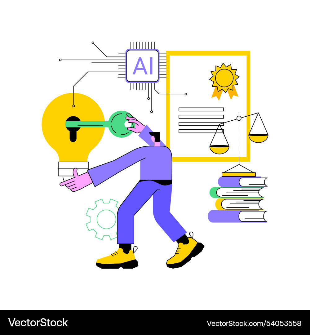 Ai-backed intellectual property protection Vector Image