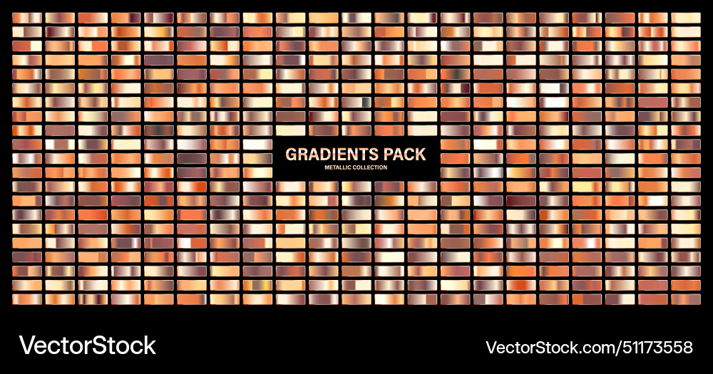 Bronze copper orange glossy gradient metal foil Vector Image