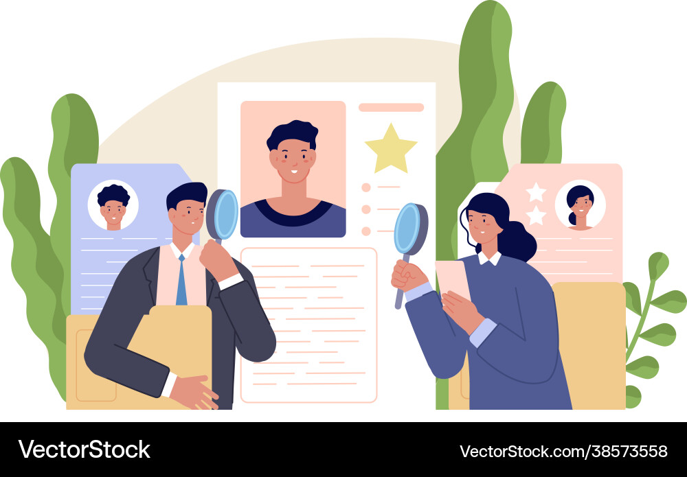 Business human resources hr manager team hire Vector Image