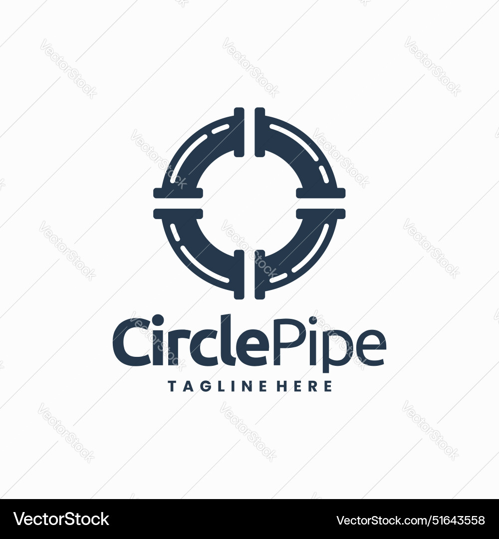 Circle pipe logo Royalty Free Vector Image - VectorStock