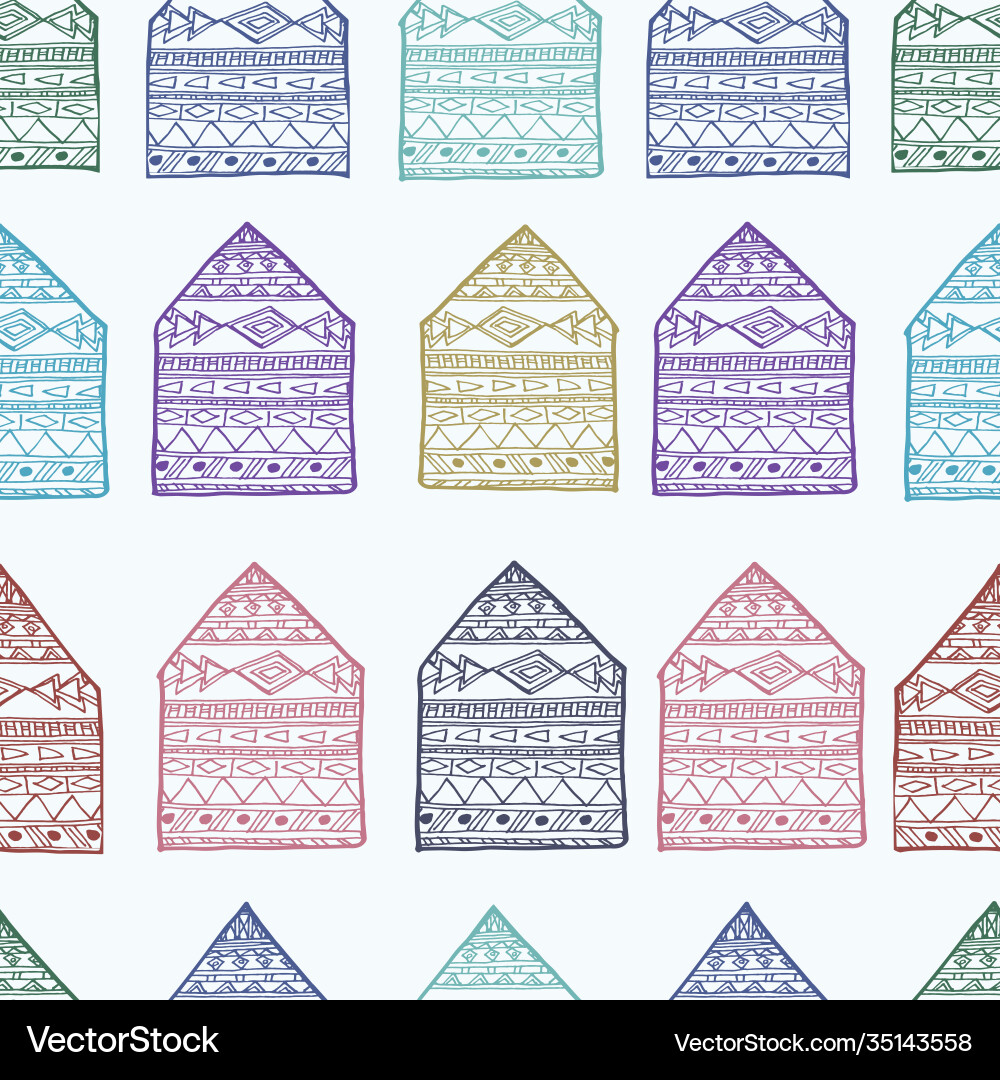 Ethnic patterns hand draw Royalty Free Vector Image