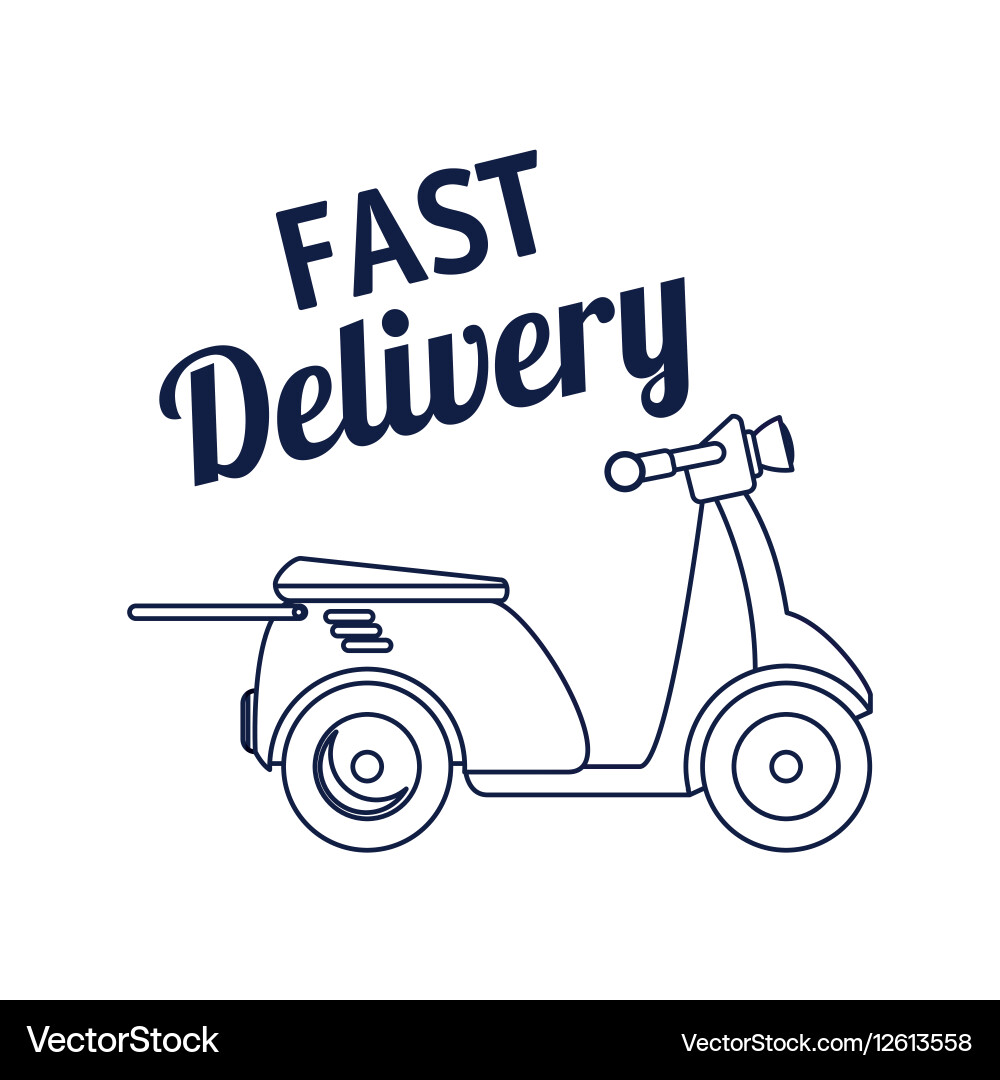 Motorcycle delivery service icon Royalty Free Vector Image