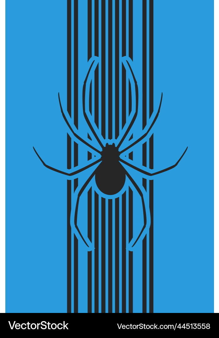 Vertical spider background Royalty Free Vector Image