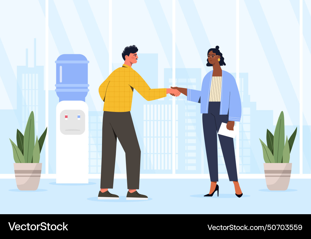 Businesspeople meeting concept Royalty Free Vector Image
