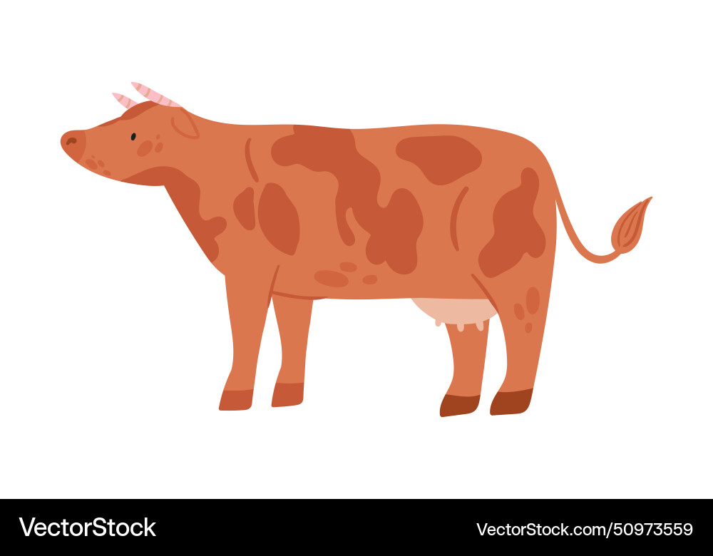 Cow animal farm Royalty Free Vector Image - VectorStock