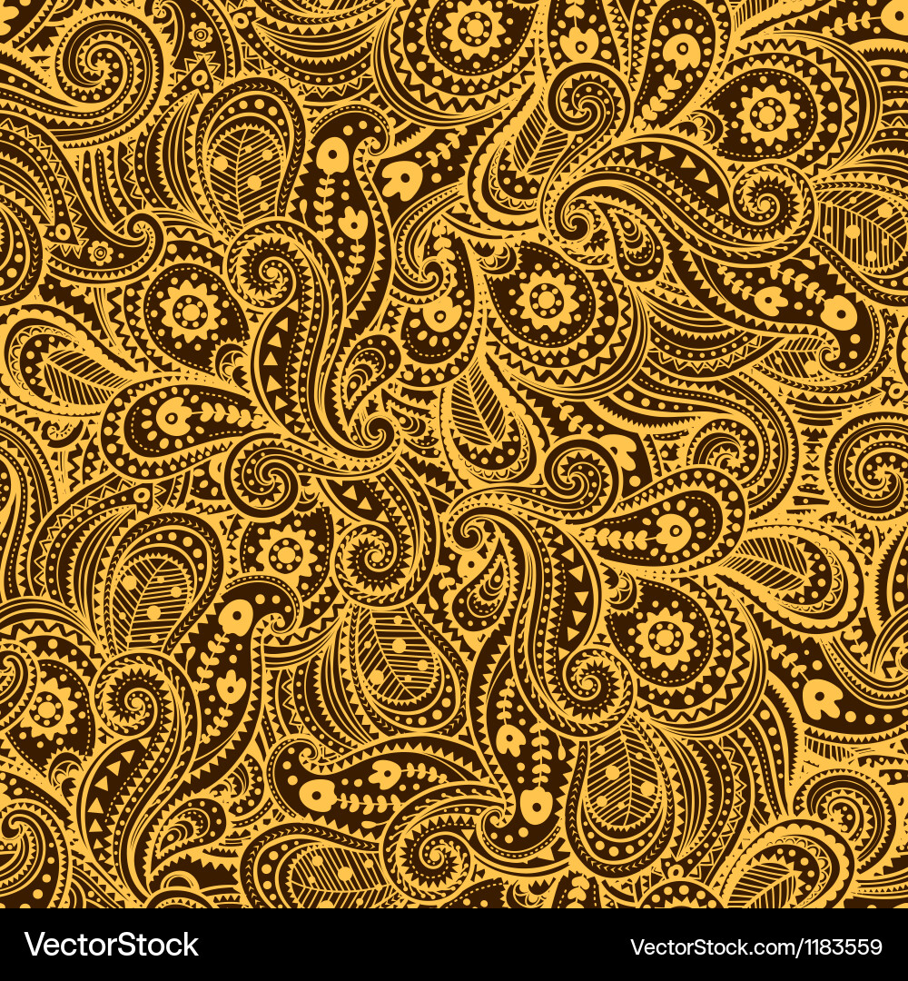 Ethnic paisley pattern Royalty Free Vector Image