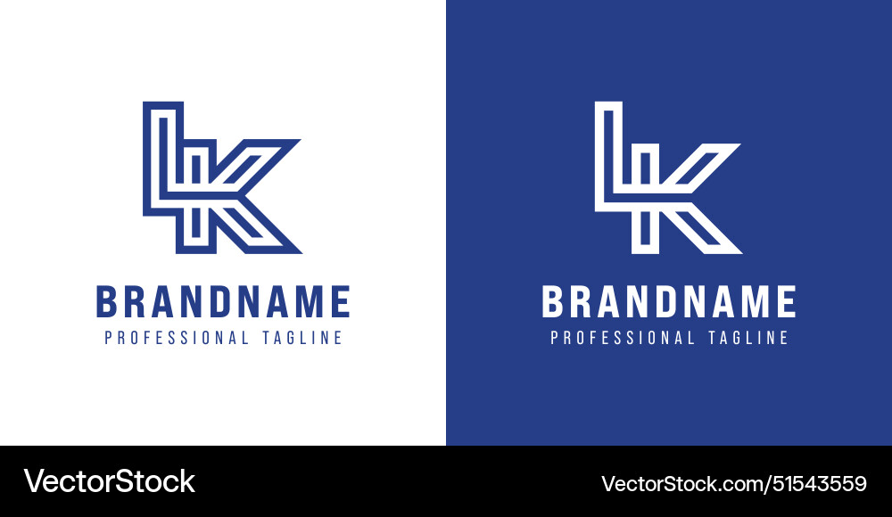 Letters lk monogram logo suitable for any Vector Image