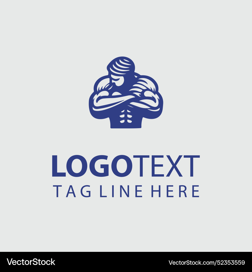 Linear gym logo Royalty Free Vector Image - VectorStock