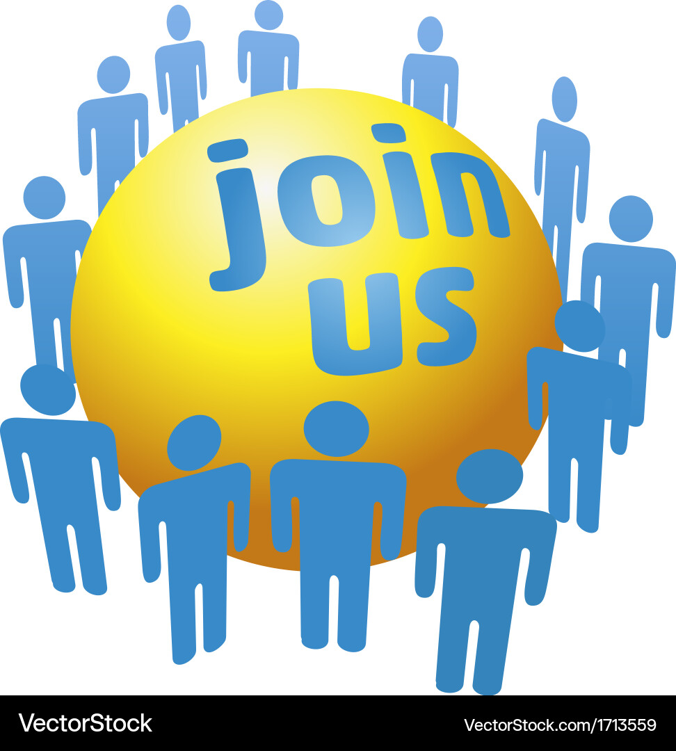 People join social company group Royalty Free Vector Image