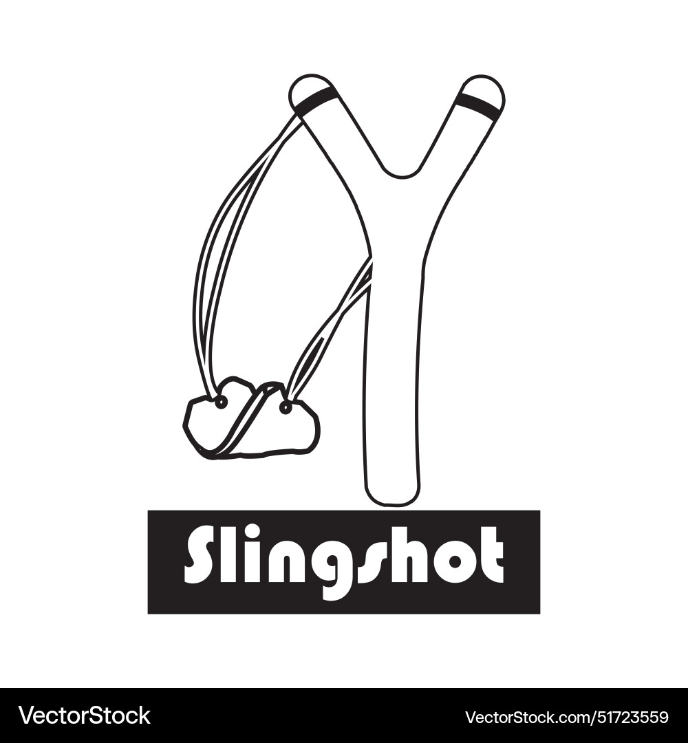 Slingshot icon design Royalty Free Vector Image