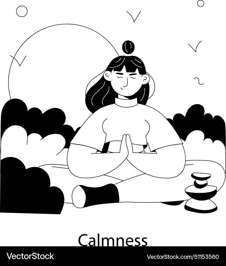 Calmness Royalty Free Vector Image - VectorStock