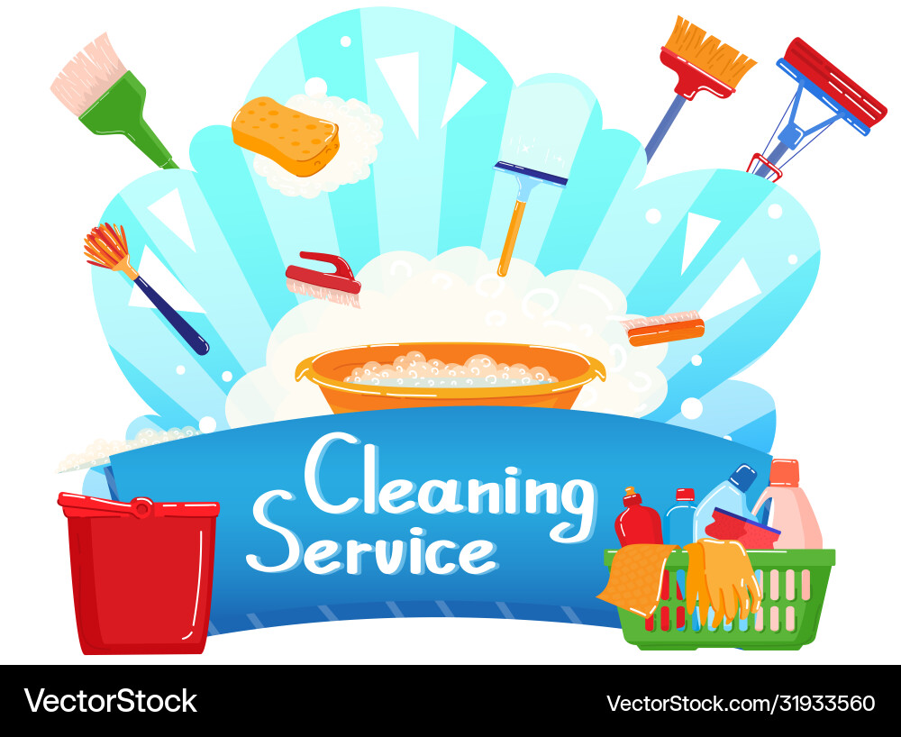 Cleaning service agency Royalty Free Vector Image