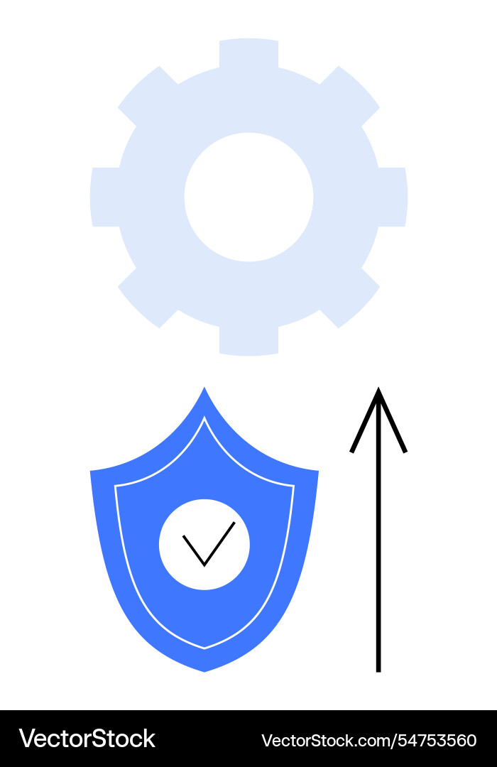 Concept of improvement through security Royalty Free Vector
