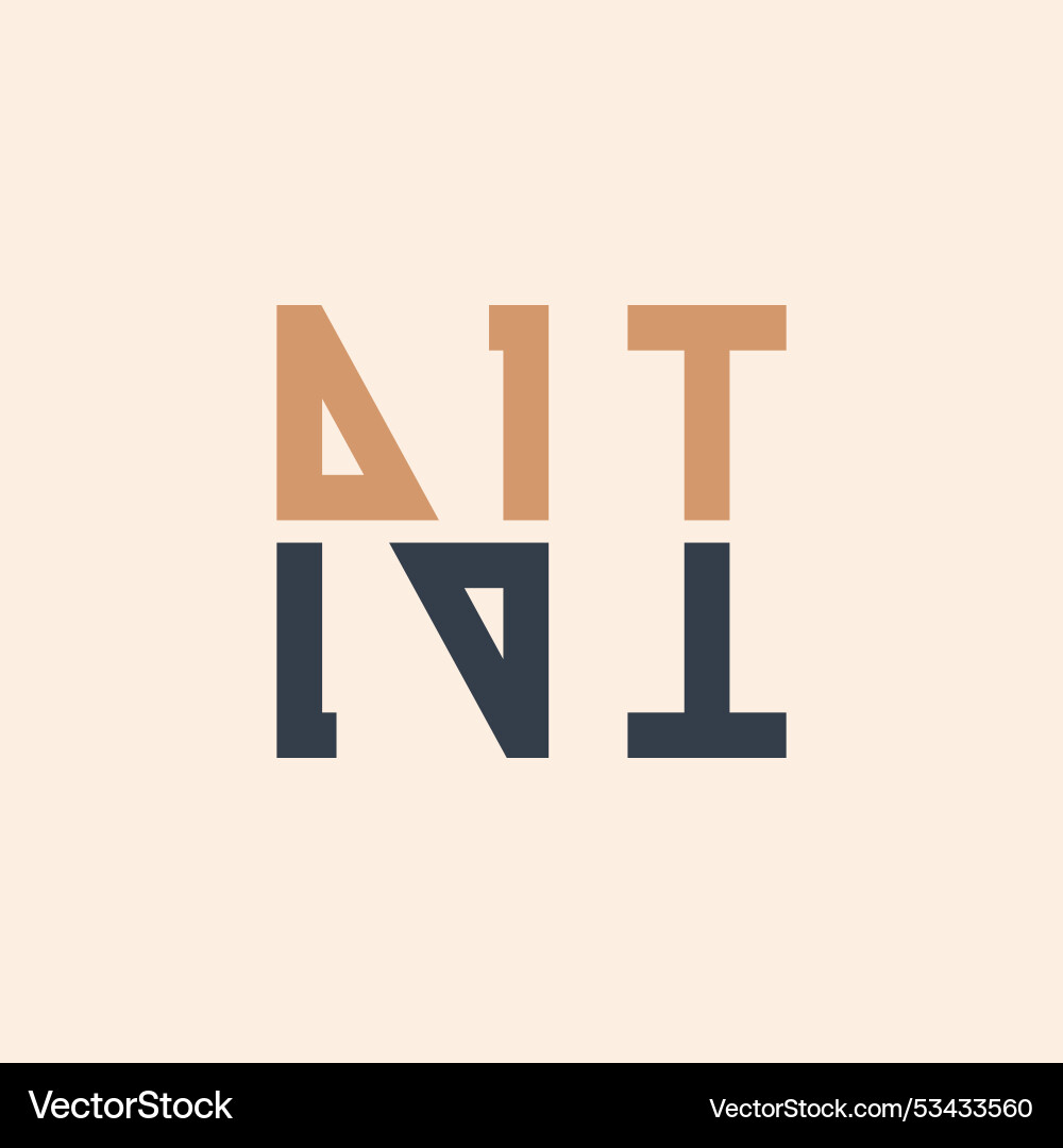 Modern ni letter logo design creative Royalty Free Vector