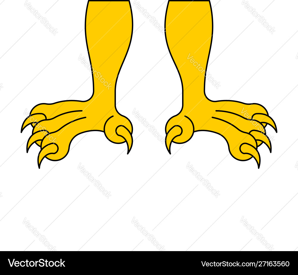 Paws eagle isolated feet hawk Royalty Free Vector Image