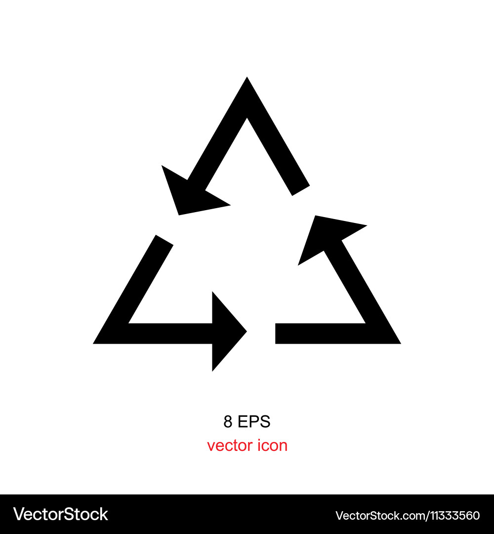 Recycle arrow sign Royalty Free Vector Image - VectorStock