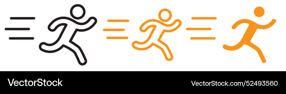 Speedy running speed icon for athletics Royalty Free Vector
