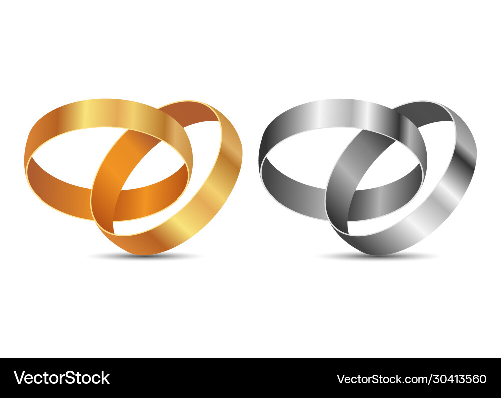 Wedding rings Royalty Free Vector Image - VectorStock