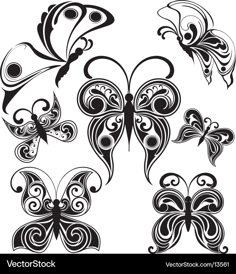 Butterflies design Royalty Free Vector Image - VectorStock