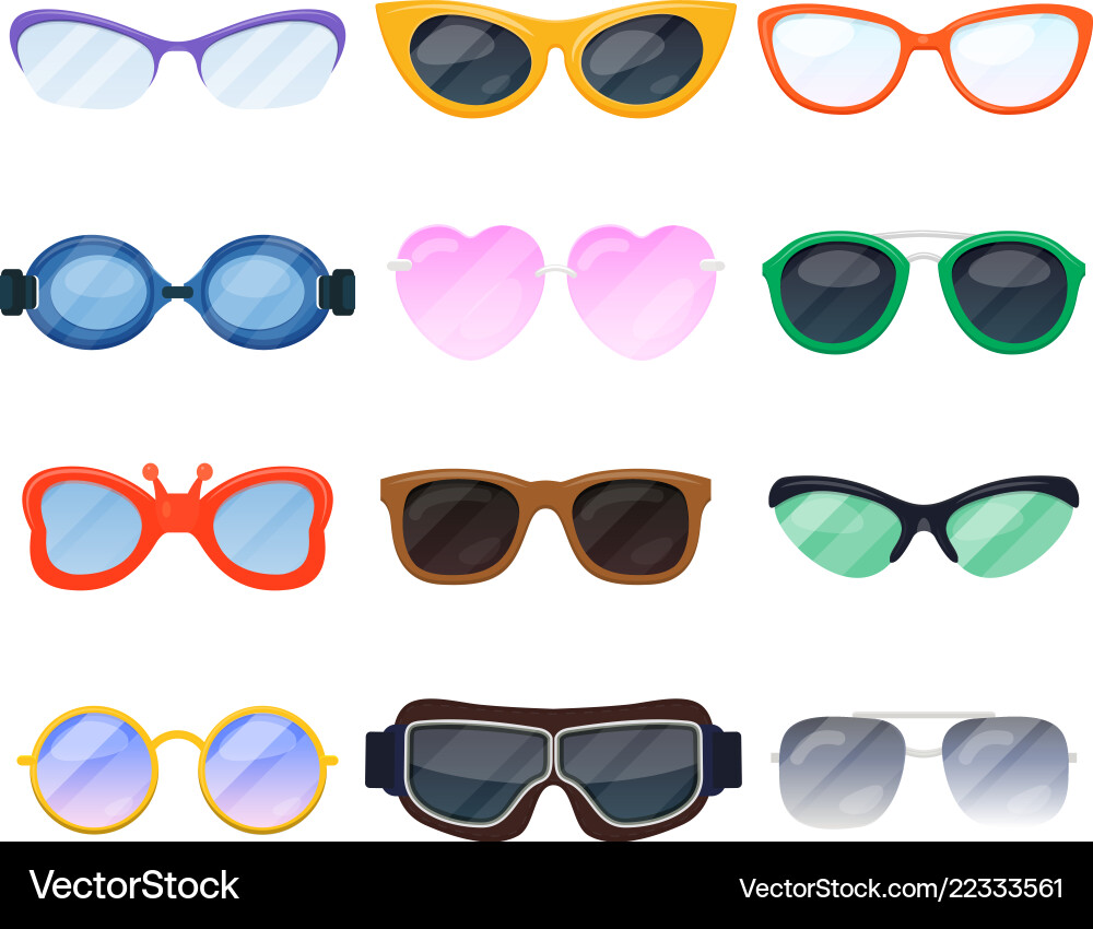 Cartoon eyeglasses spectacles eyewear device Vector Image