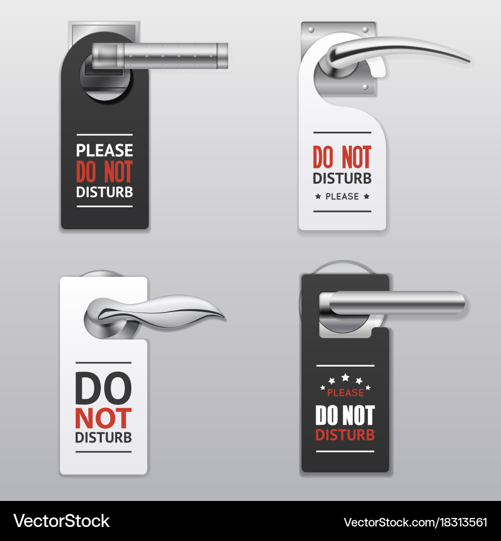 Do not disturb sign Royalty Free Vector Image - VectorStock