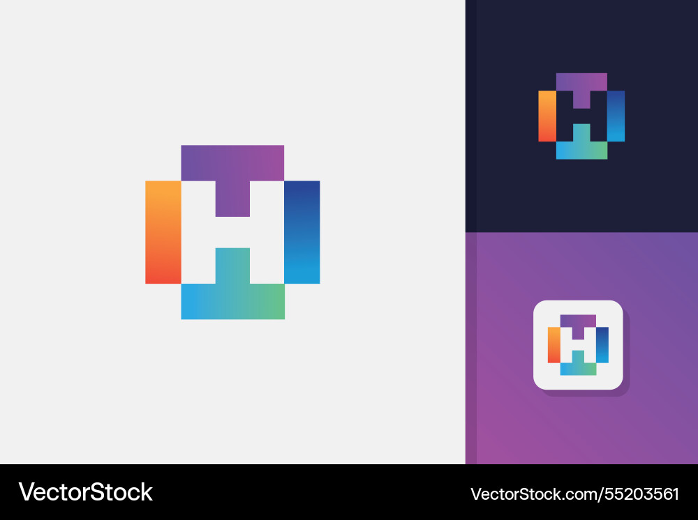 Initial letter h logo Royalty Free Vector Image