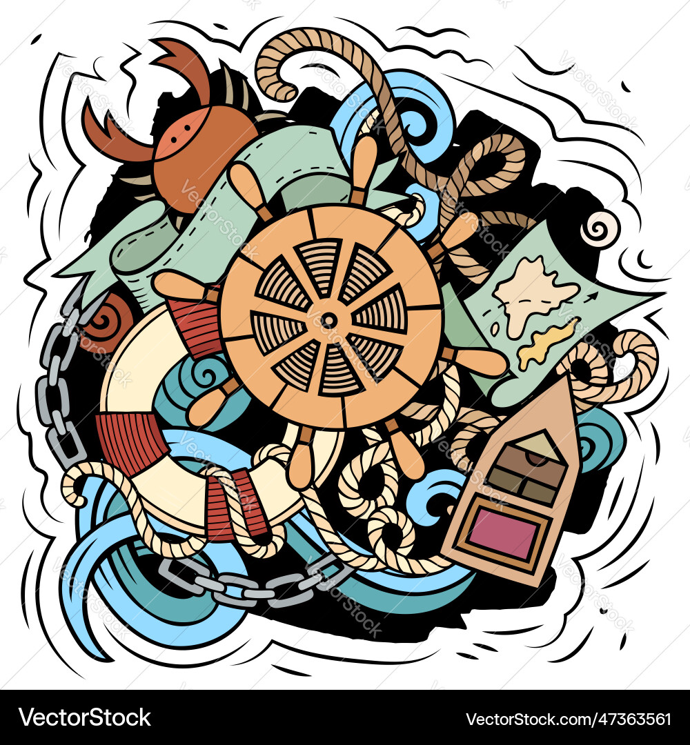 Nautical cartoon Royalty Free Vector Image - VectorStock