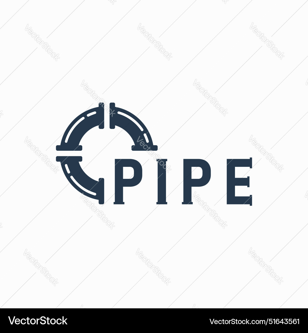 Pipe logo template Royalty Free Vector Image - VectorStock